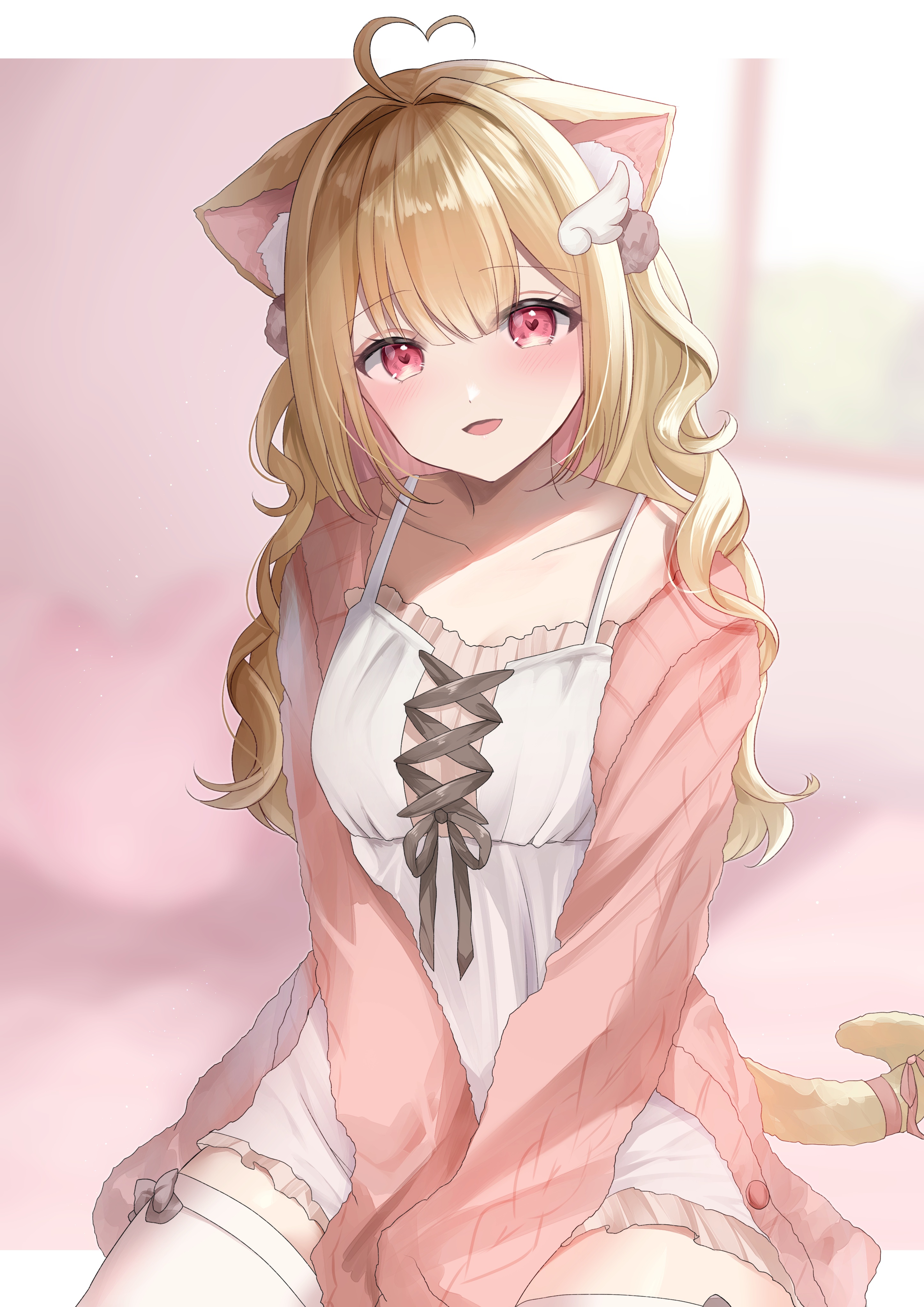 kurage cc kemomimi refle! nekoma karin animal ears dress nekomimi sweater tail thighhighs ...